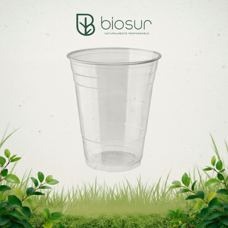 Vaso Transparente de PLA para Bebidas Frías | Compostable - Biosur ...